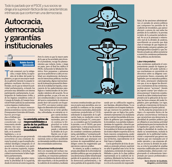 Autocracia, democracia y garantías institucionales